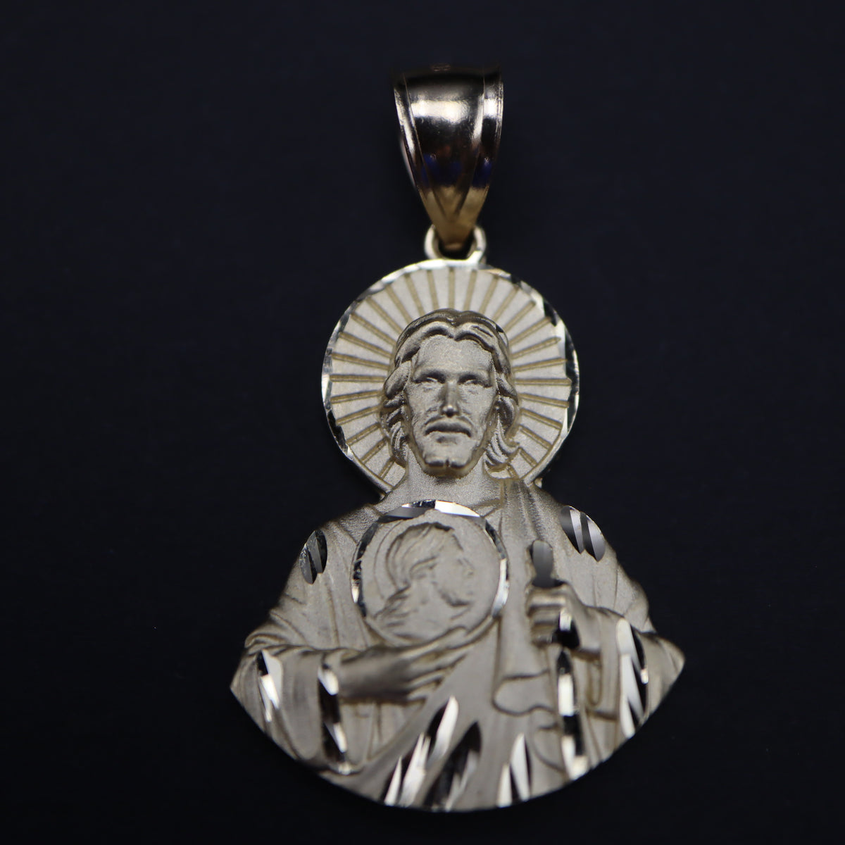 San Judas Half Body 14K Pendant – Linaje