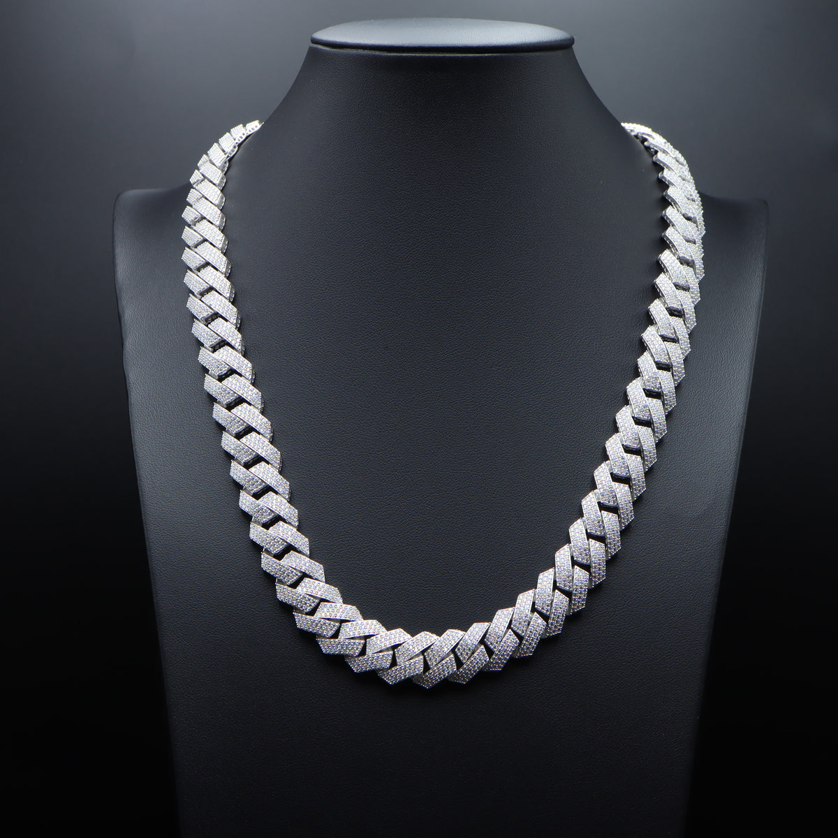 15mm Cuban Link Set Silver CZ – Linaje